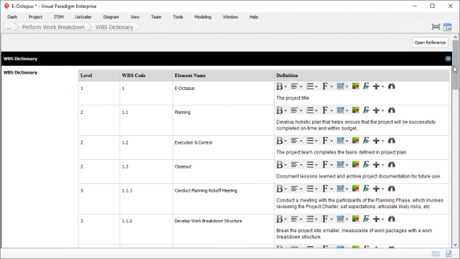 How to Develop Working Breakdown Structure (Planning Phase) - Visual ...